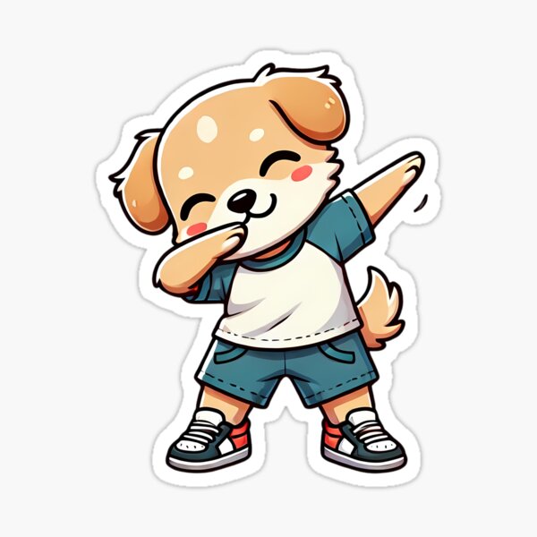 "Cute Dabbing Puppy" Sticker for Sale by ManeeStore | Redbubble