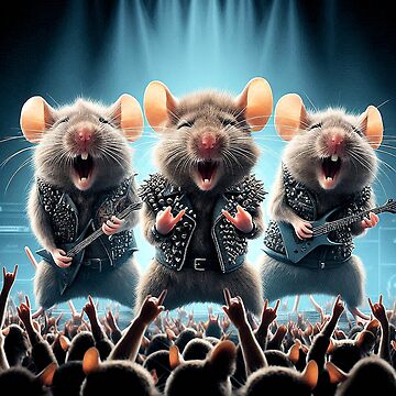 "Heavy Metal Mice" Sticker by Obsidianatelier | Redbubble