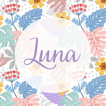 "Luna Name Sticker " Sticker for Sale by salystore | Redbubble