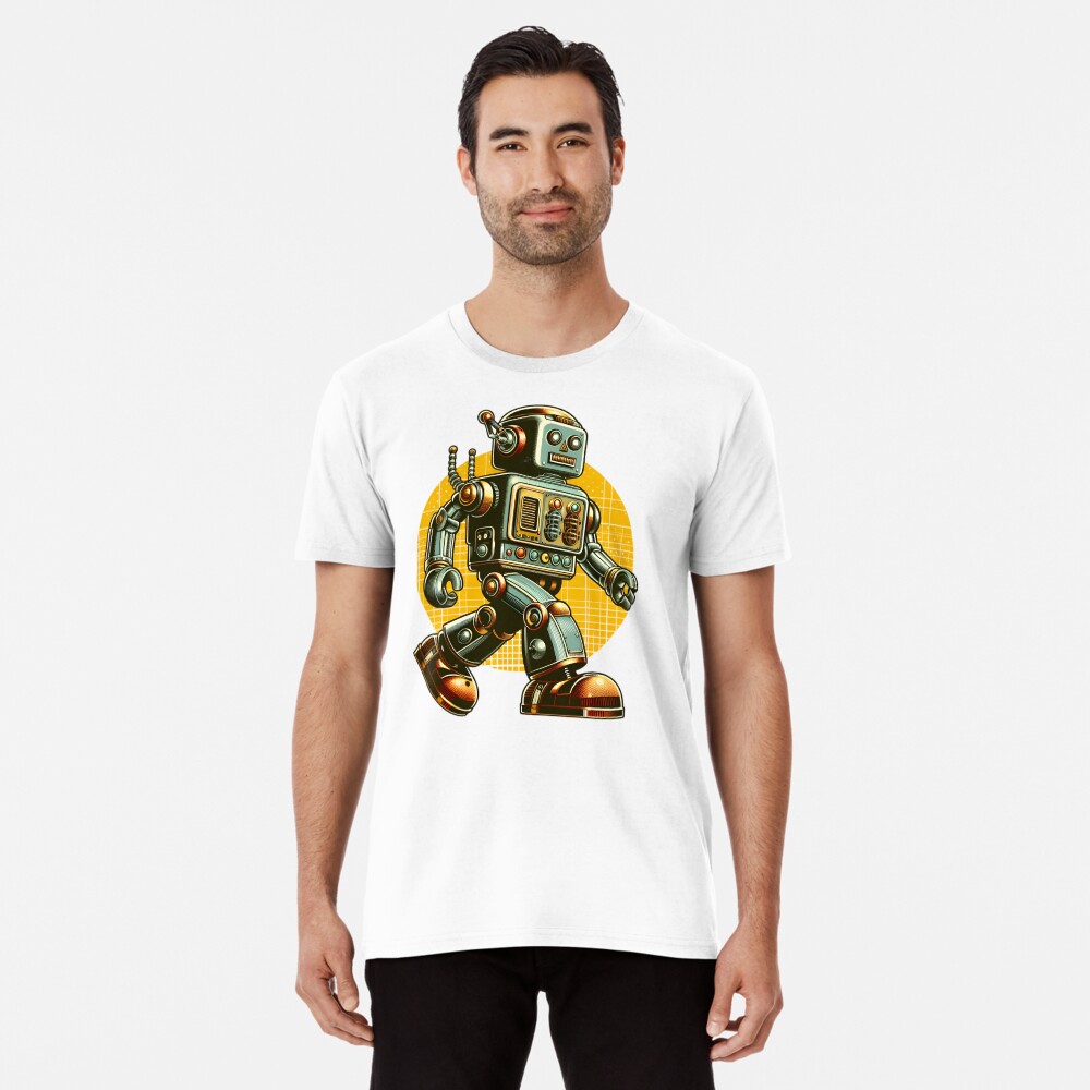 "Retro Robo-Revolution: A 1960s Sci-Fi Dream" Sticker for Sale by Andy-Many-Ideas | Redbubble