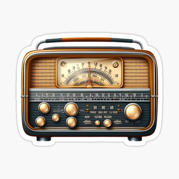 "Wavelengths of Nostalgia: The 1960s Radio Revival" Sticker for Sale by ...