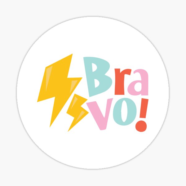 "Bravo | Motivation Sticker" Sticker for Sale by WorldArt-Corner ...