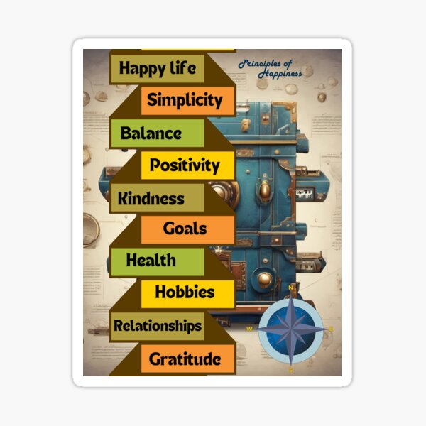"Principles of life" Sticker for Sale by UrmiCreation | Redbubble