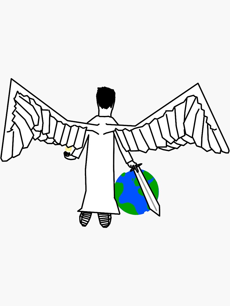 "Judgment angel" Sticker for Sale by Natanael Warkentin | Redbubble