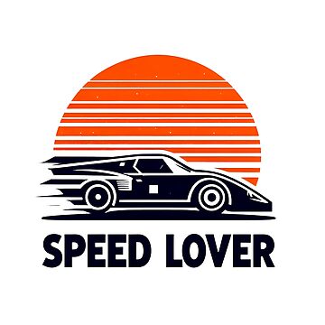 "Retro car logo speed lover" Sticker for Sale by SideKickCreates ...