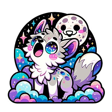 "Kawaii Wolf" Sticker for Sale by TillysCuteCanva | Redbubble