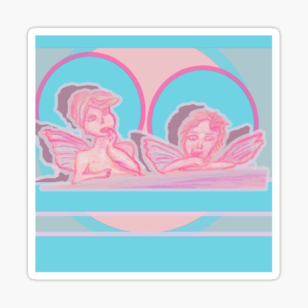 "My Two Cherubs" Sticker for Sale by endearingevil | Redbubble