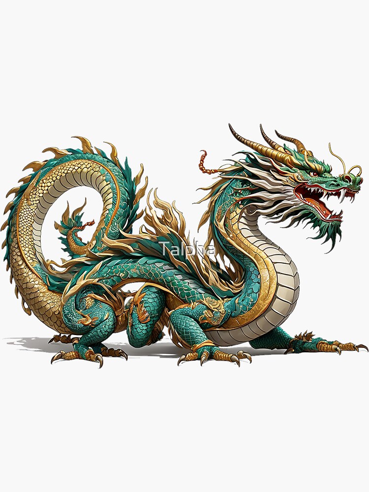 "Japanese dragon" Sticker by Talpha | Redbubble