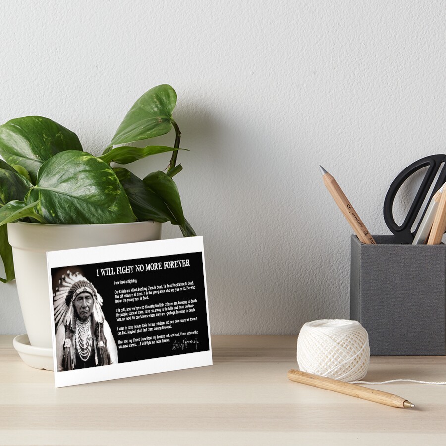 "I Will Fight No More . . . Forever - Nez Perce Chief Joseph 1877 ...