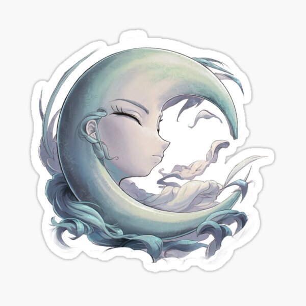 "Moon Face" Sticker for Sale by Gentle40Winks | Redbubble