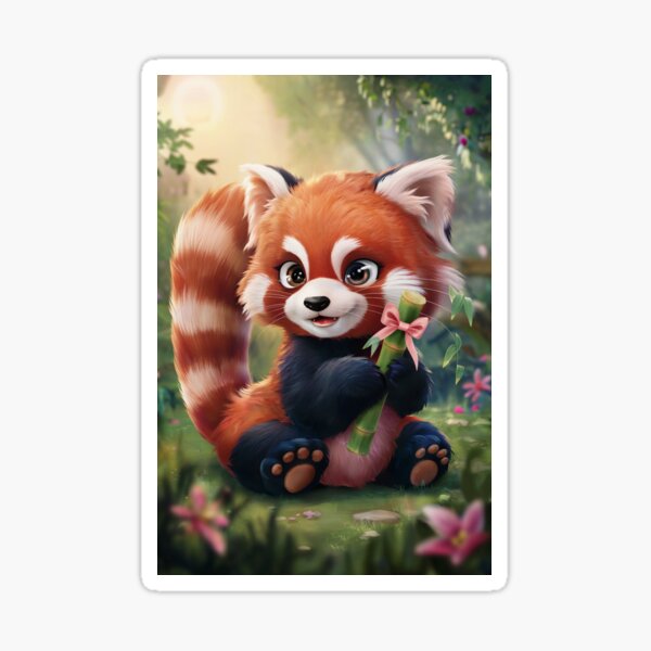 "Cute Red Panda" Sticker for Sale by McVrax | Redbubble