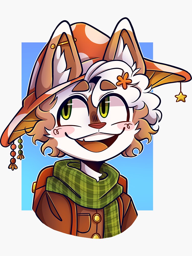 "Cottage core cat!" Sticker for Sale by kleminthshop | Redbubble