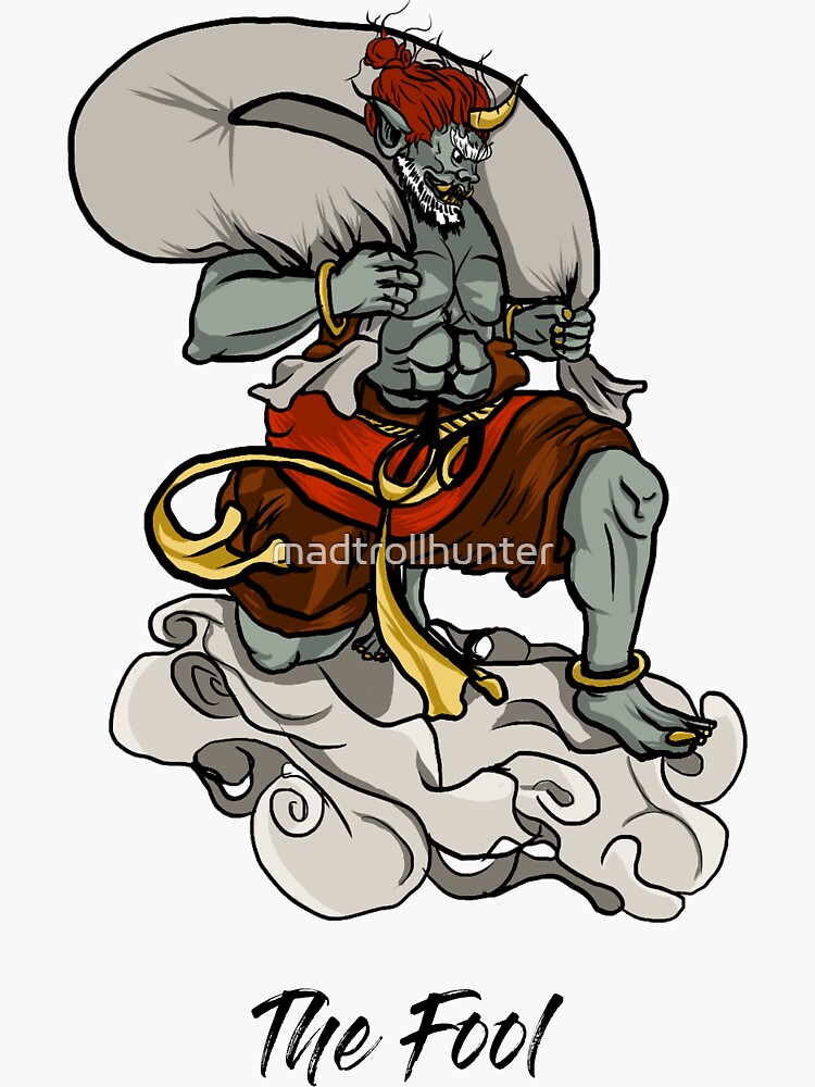 "The fool (Fuji Japanese God)" Sticker for Sale by madtrollhunter ...