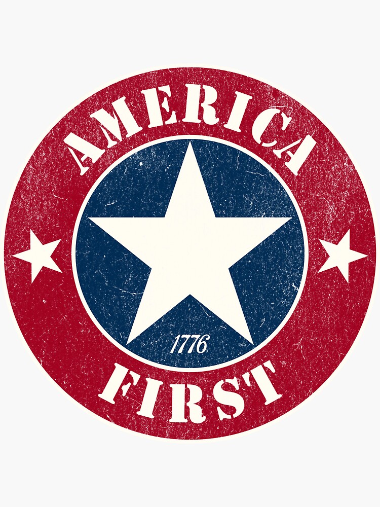 "America First" Sticker for Sale by ThePioneerWay | Redbubble