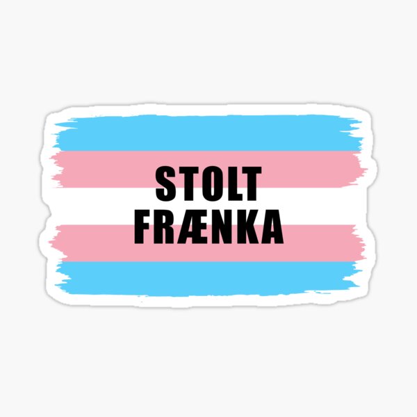 "Trans fáni- Stolt frænka" Sticker for Sale by Transvinir | Redbubble