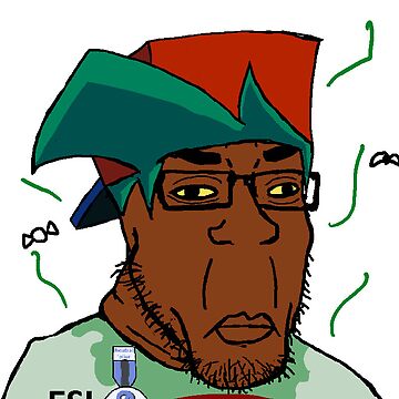 "mr esl fnf man polite mr esl fnf man from soyjak zone " Sticker for ...