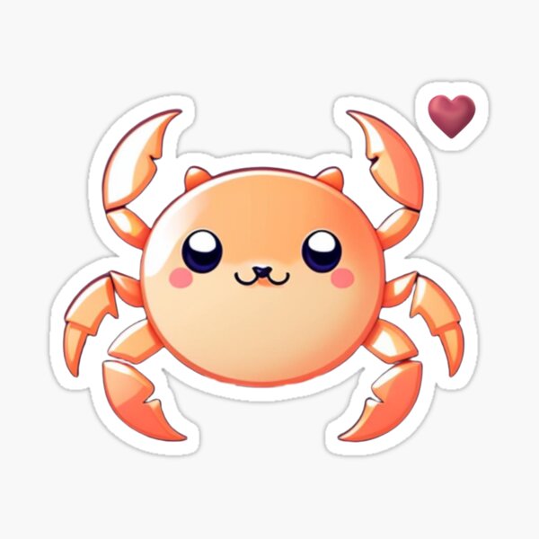 "Cute Crab" Sticker by Alinarosa | Redbubble