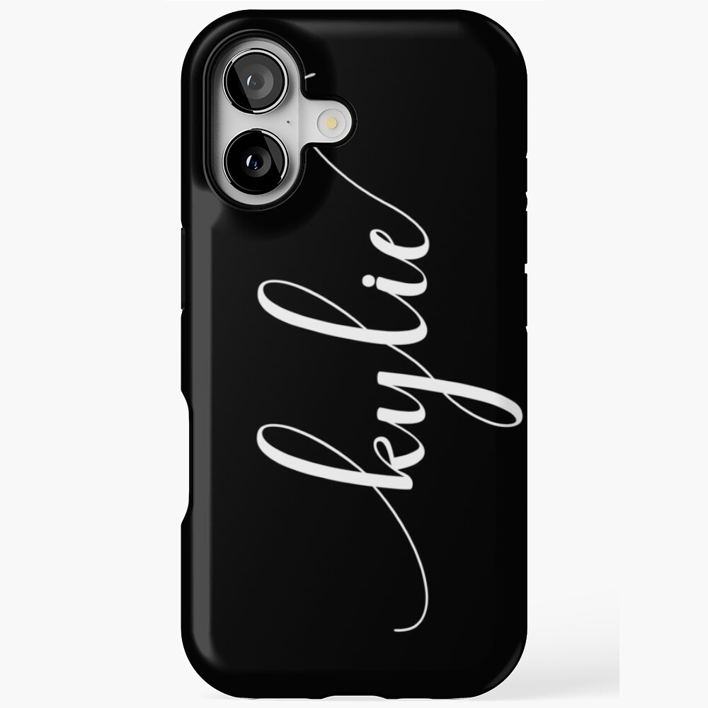 "Kylie - Custom name on delicate black cursive font" Sticker for Sale ...