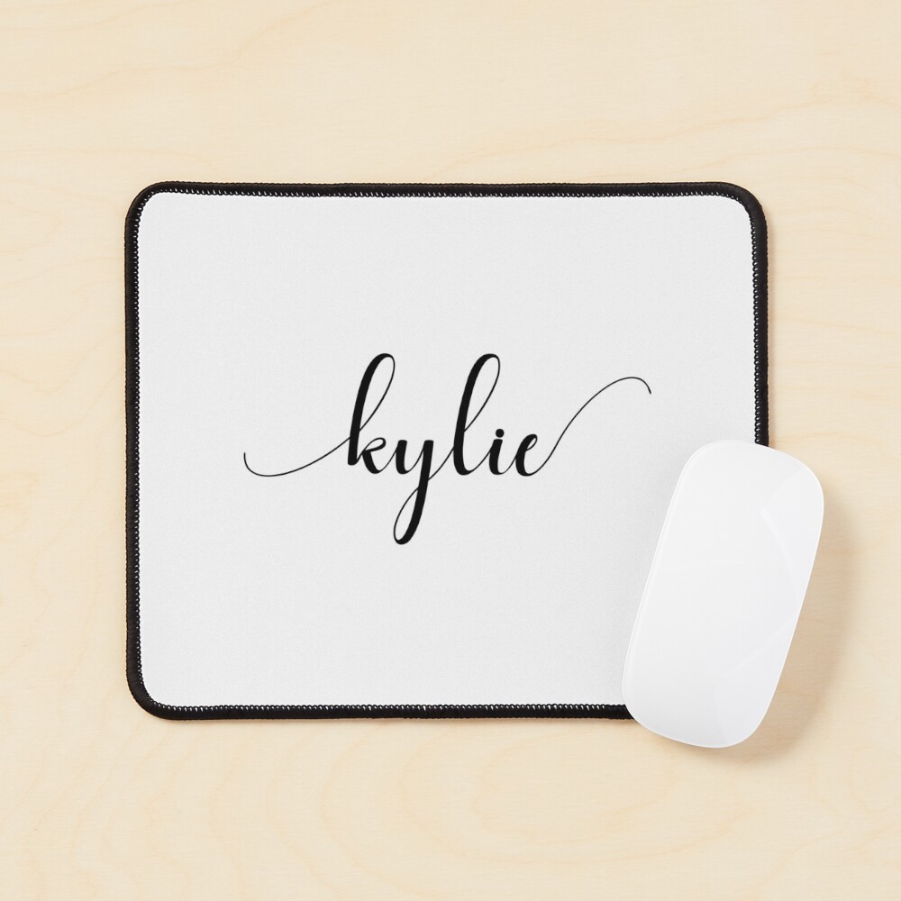 "Kylie - Custom name on delicate black cursive font" Sticker for Sale ...