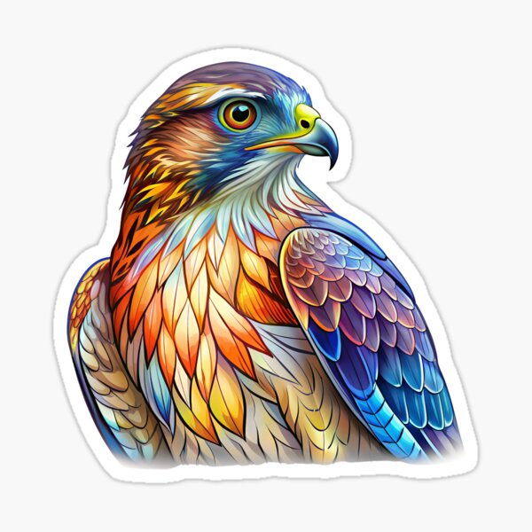 "A majestic hawk soaring high in the sky" Sticker for Sale by pandk25 ...
