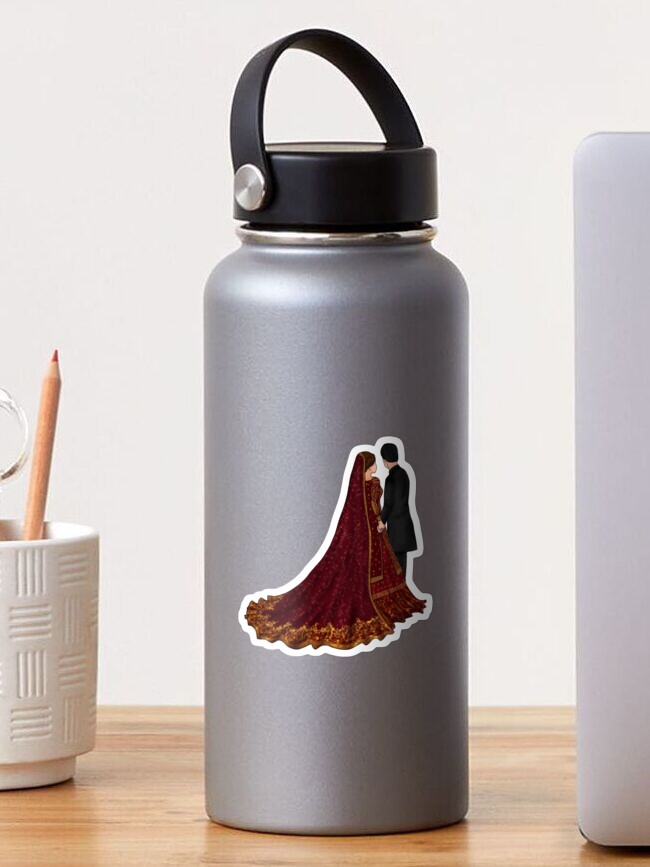 "Wedding Couple Illustration Back side Pakistani Muslim Wedding ...