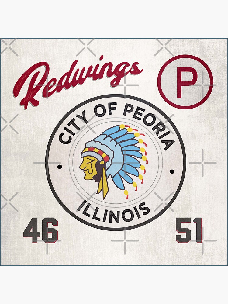 "Peoria Redwings • AAGPBL Patch • Peoria, Illinois" Sticker for Sale by ...