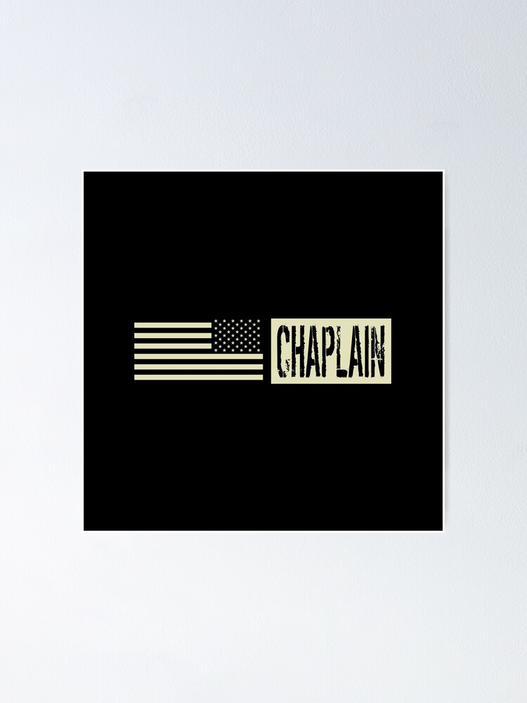 "U.S. Military: Chaplain (Black Flag)" Poster by MilitaryCandA | Redbubble