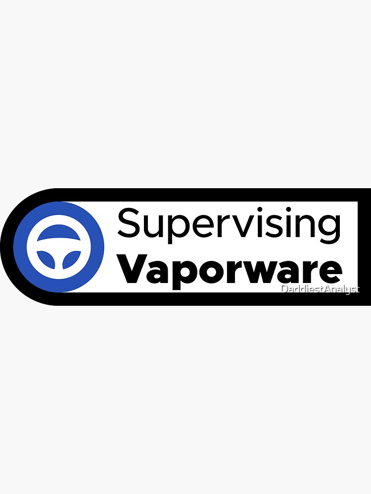 "Supervising Vaporware (light mode magnet)" Sticker for Sale by ...
