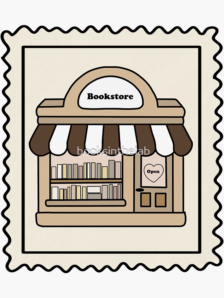"Stamp: Bookstore" Sticker by booksinthelab | Redbubble