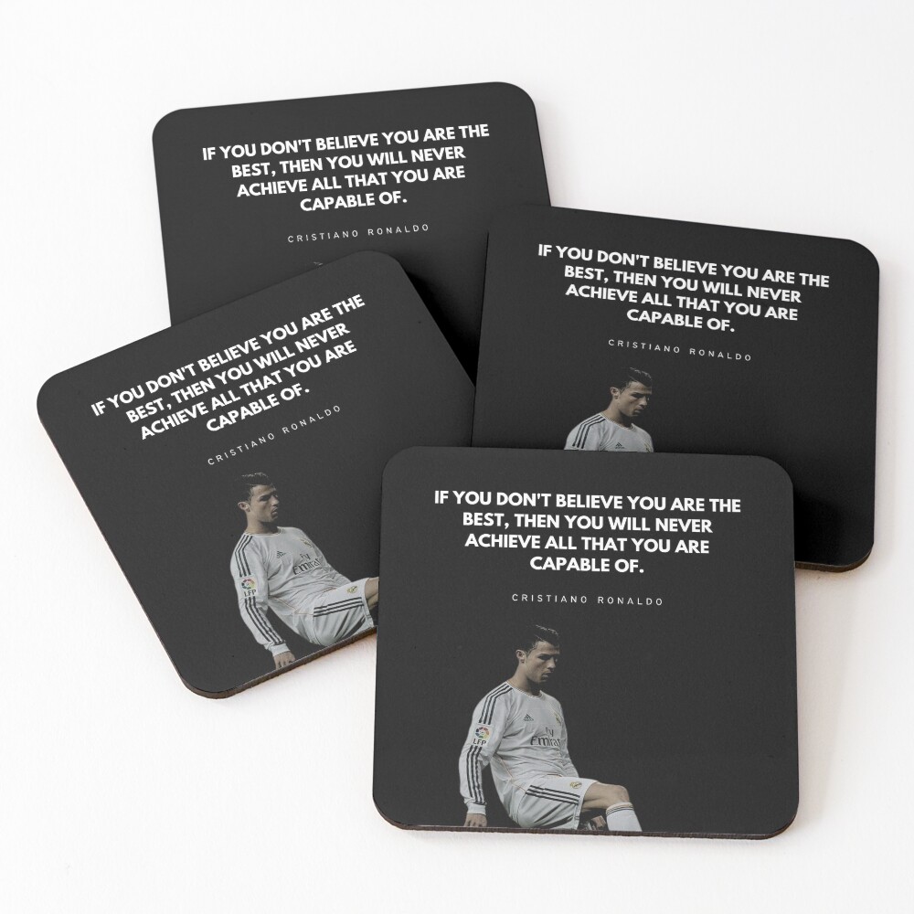 "Cristiano Ronaldo Motivational Quote Portrait" Poster for Sale by ...