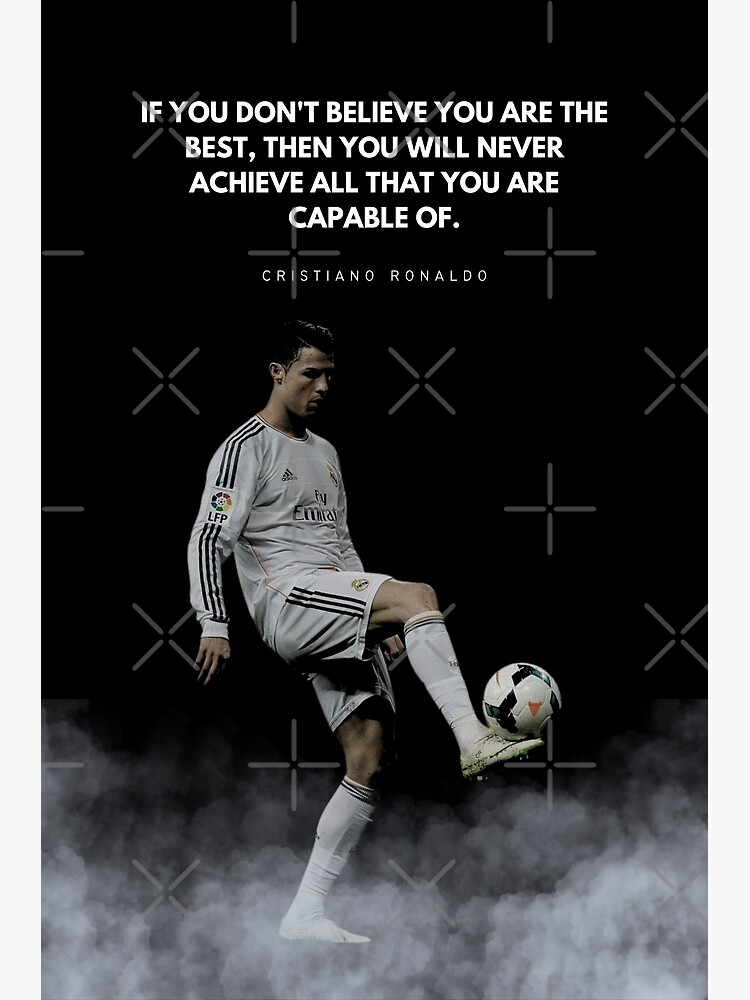 "Cristiano Ronaldo Motivational Quote Portrait" Poster for Sale by ...