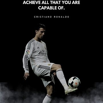 "Cristiano Ronaldo Motivational Quote Portrait" Poster for Sale by ...