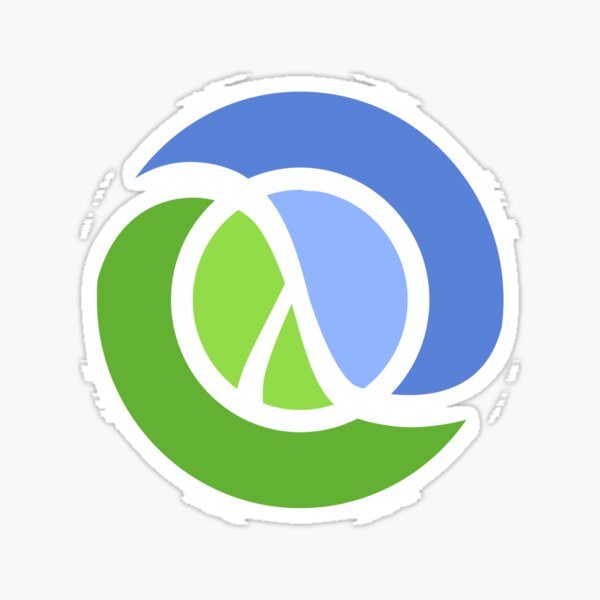 "Clojure Programming Language Cut-Out Logo T-Shirt" Sticker by ...