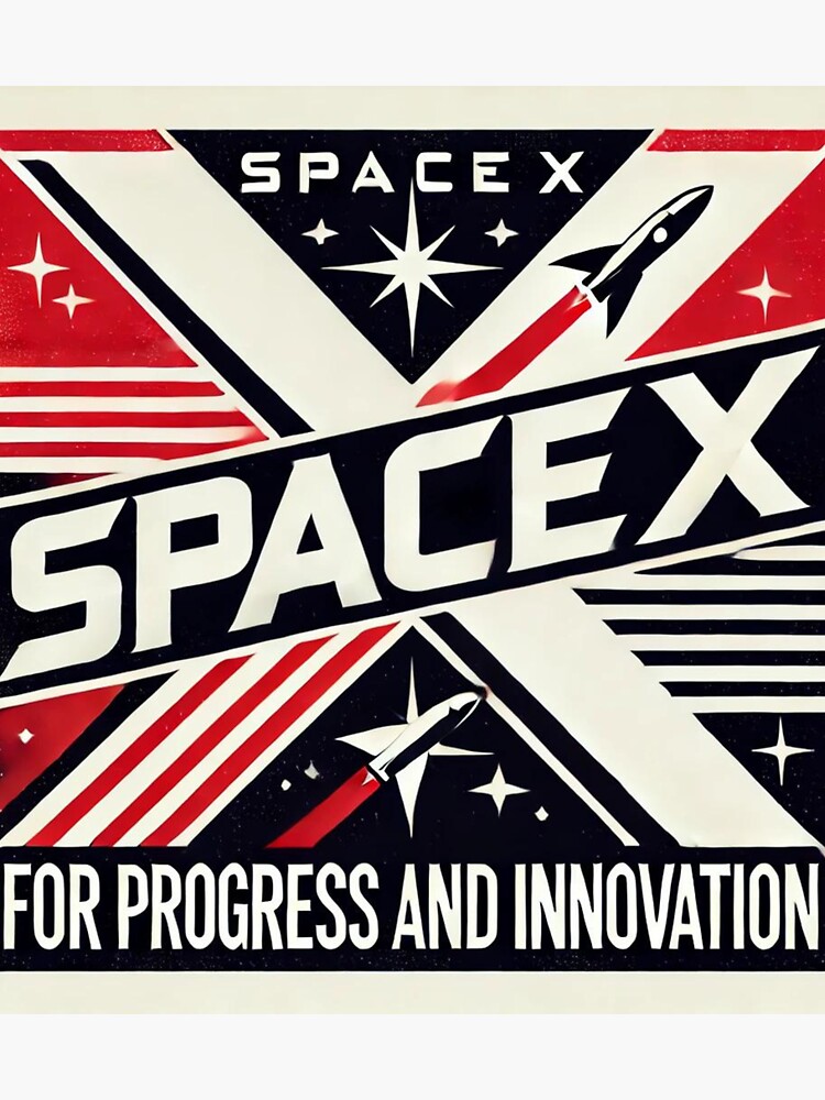 "spacex launch" Sticker for Sale by TEEJAMBOREE | Redbubble