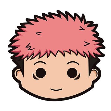 "Itadori Yuji (Chibi Head)" Sticker for Sale by Tej Dudani | Redbubble
