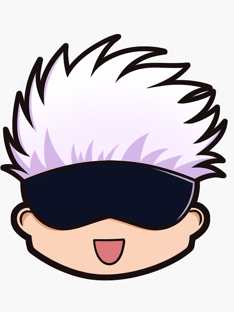 "Gojo Satoru (Chibi Head)" Sticker for Sale by Tej Dudani | Redbubble