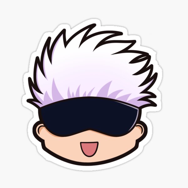 "Gojo Satoru (Chibi Head)" Sticker for Sale by Tej Dudani | Redbubble