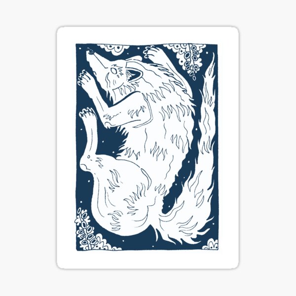 "Andean Wolf Blue Cryptid Design" Sticker for Sale by Egertron | Redbubble