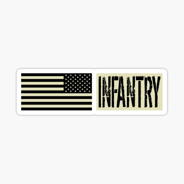 "U.S. Military: Infantry (Black Flag)" Sticker for Sale by ...
