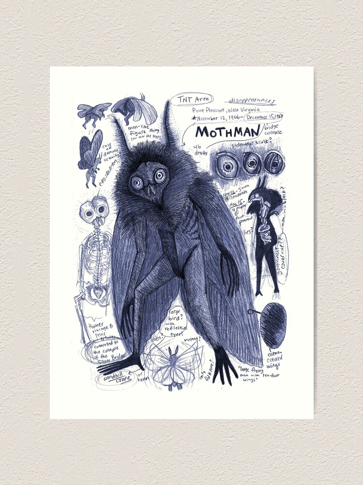 "Mothman Anatomy Artwork by EgertronPuck" Art Print for Sale by ...