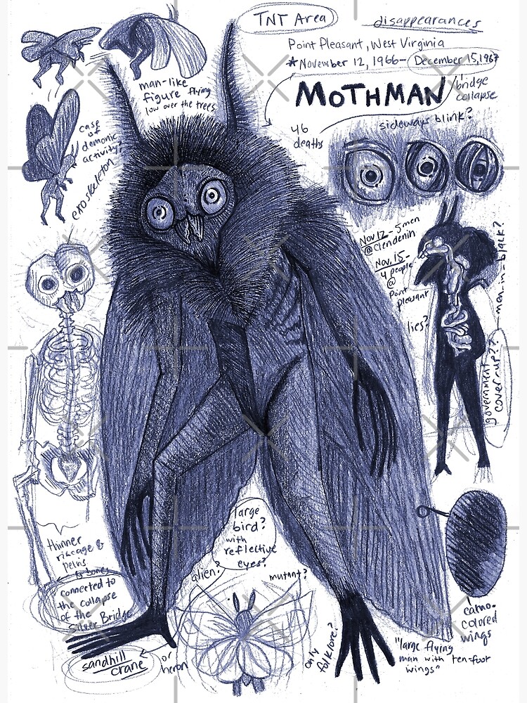 "Mothman Anatomy Artwork by EgertronPuck" Art Print for Sale by ...