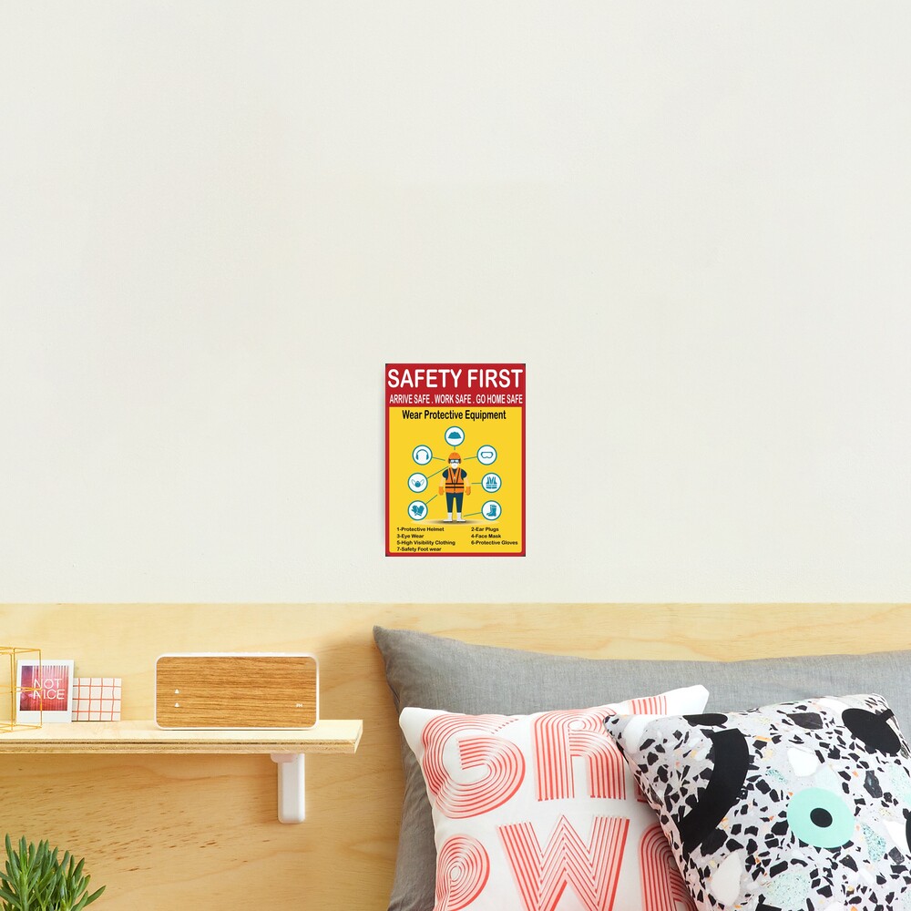 " Safety First Awareness Slogan Poster for Workplaces Homes and ...