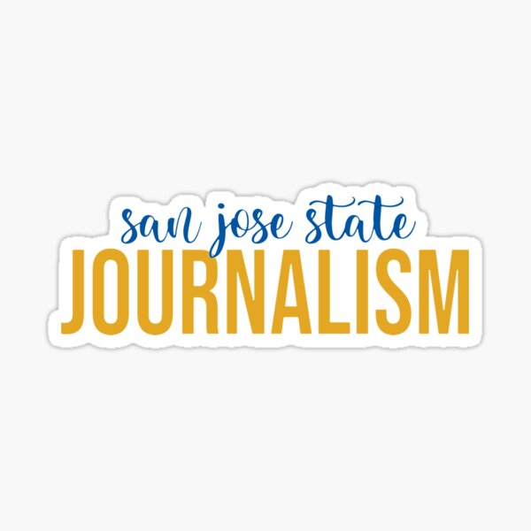 "sjsu journalism - tall and cursive" Sticker for Sale by Lachlandiaz ...