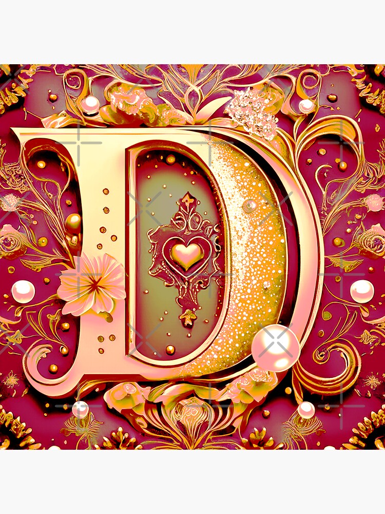 "Alphabet Letter D " Sticker for Sale by Clara Fruggeri | Redbubble