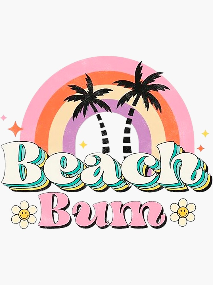 "Beach drawing" Sticker by lucianacordoba | Redbubble