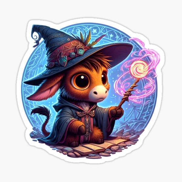 "Donkey Wizard" Sticker for Sale by Ssevi | Redbubble