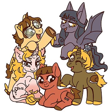 "Mane Five" Sticker for Sale by paperstarzz | Redbubble