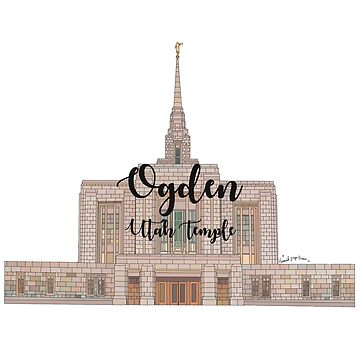 "Ogden Utah Temple (Calligraphy)" Sticker for Sale by HannahJaynBrown ...