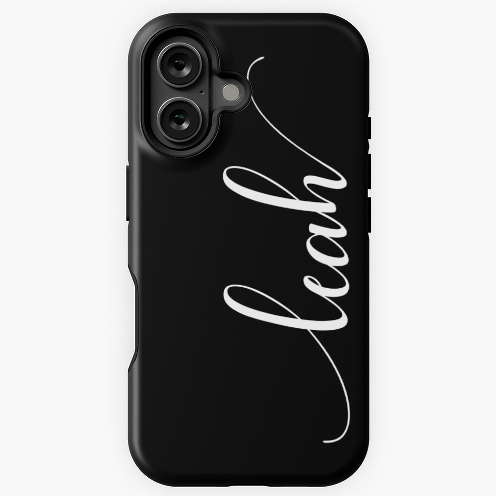 "Leah - Custom name on delicate black cursive font" Sticker for Sale by ...