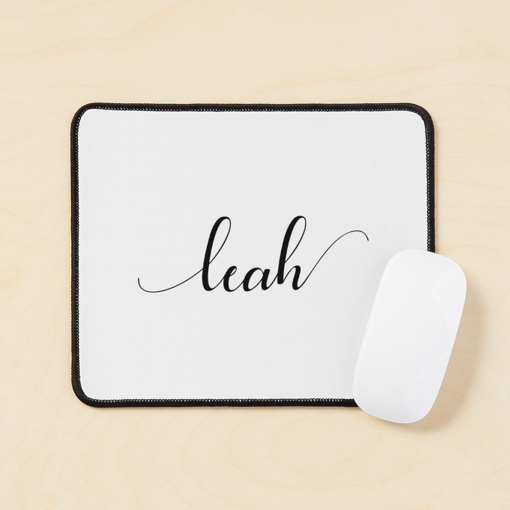 "Leah - Custom name on delicate black cursive font" Sticker for Sale by ...